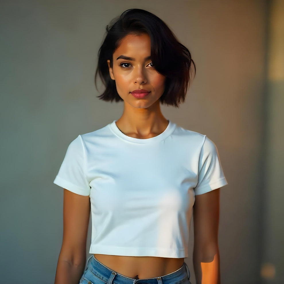 CoreBasics Crop Top - Bio-Washed, All Sizes